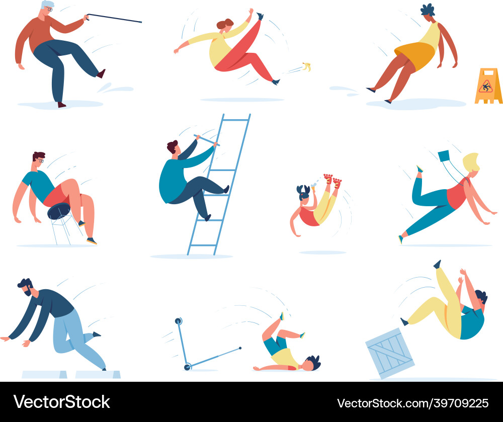 Slips Trips and Falls Vector Images (over 960)