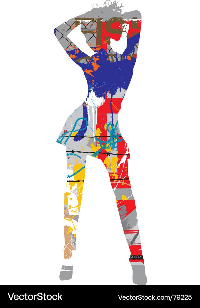 Grunge silhouette Royalty Free Vector Image - VectorStock