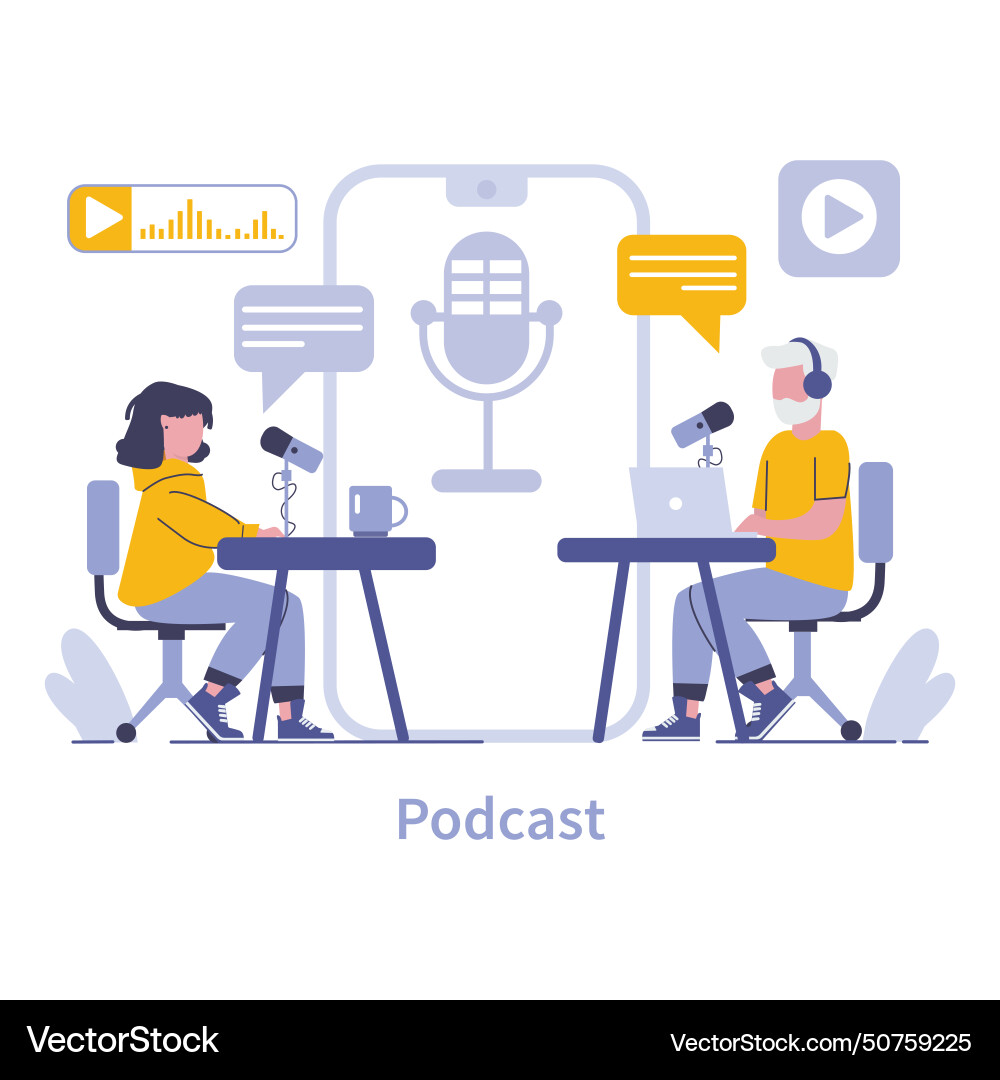 Internet mass media concept flat Royalty Free Vector Image