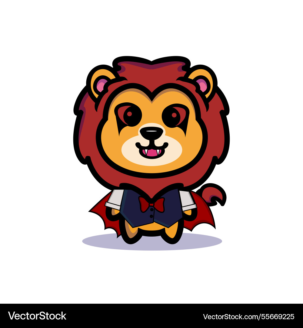 Lion the vampire Royalty Free Vector Image - VectorStock