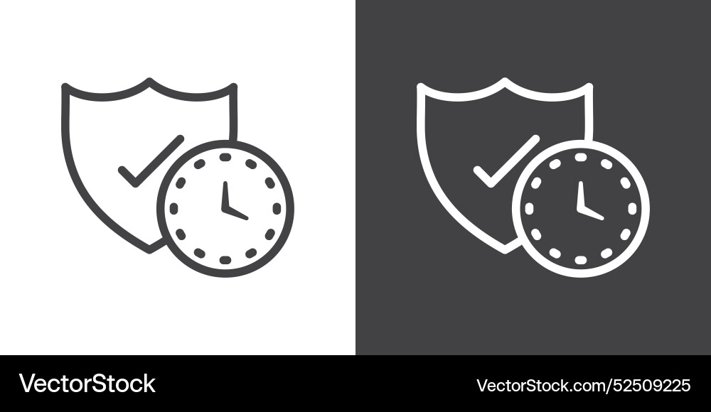 Long term protection icon Royalty Free Vector Image