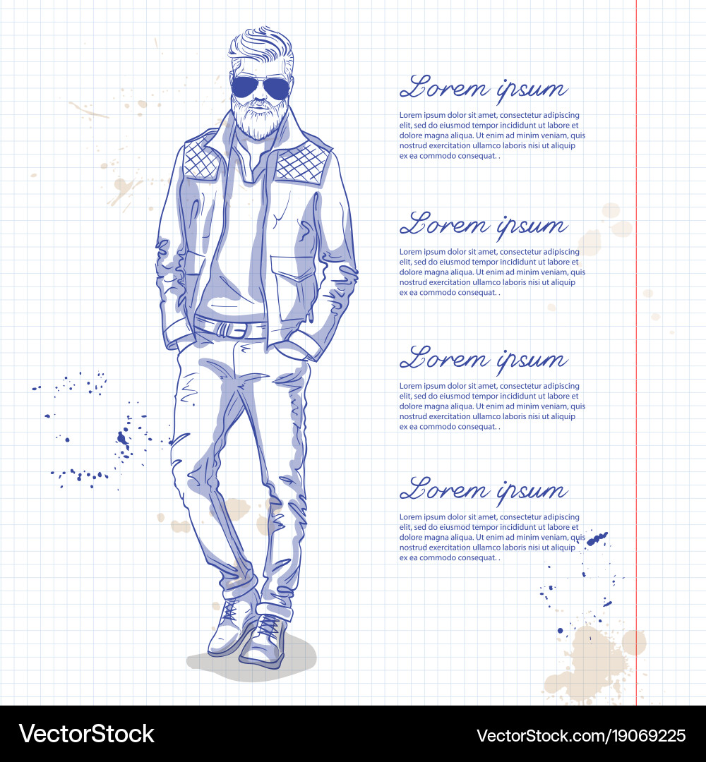 Man model Royalty Free Vector Image - VectorStock