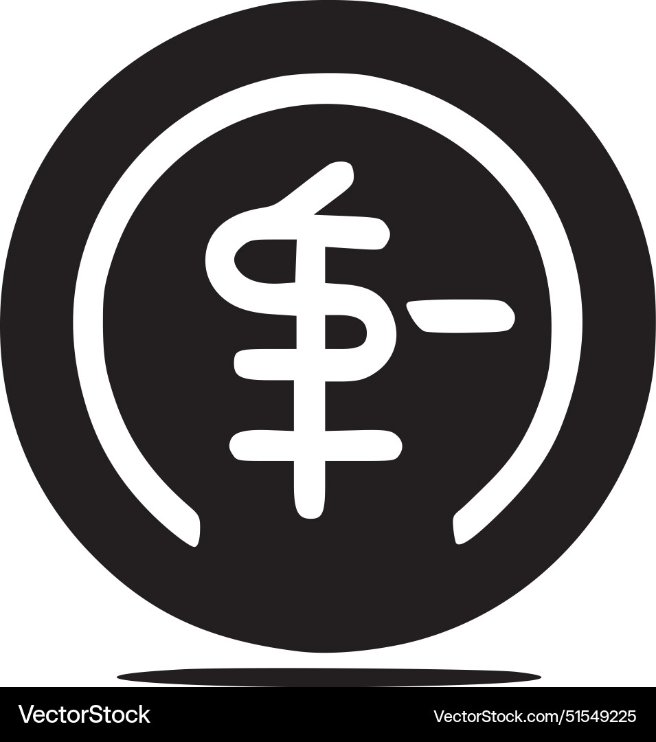 Money - minimalist and flat logo Royalty Free Vector Image