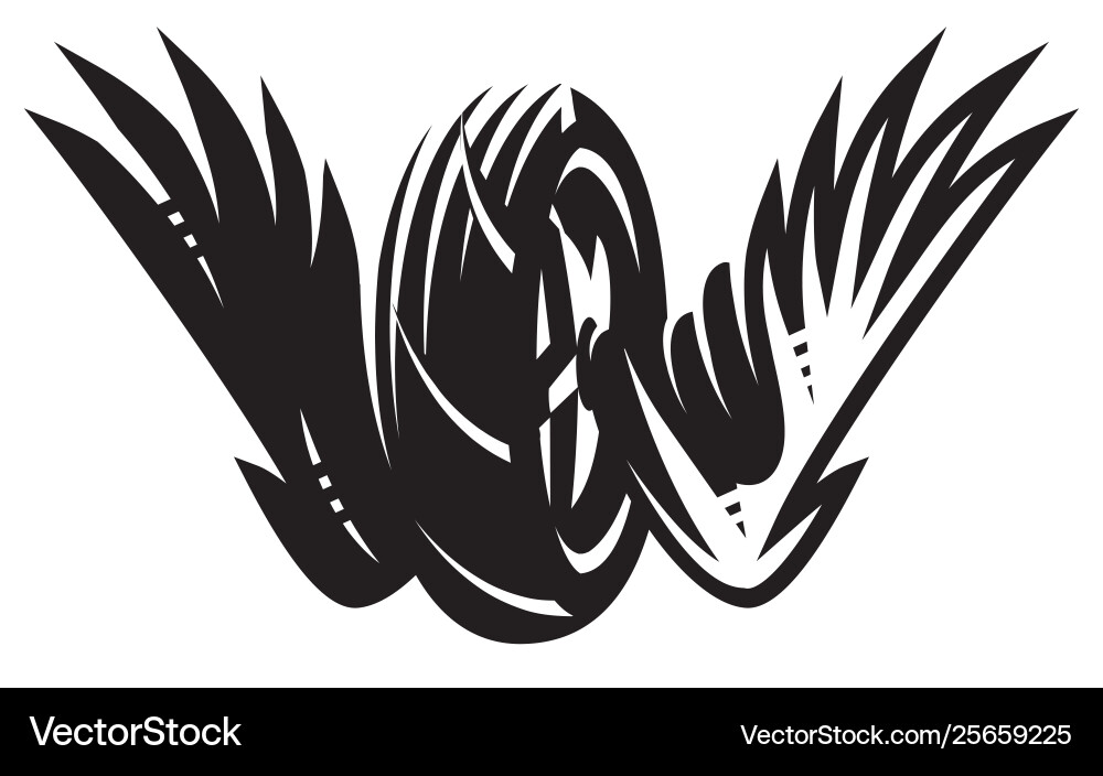 Monochrome pattern with wheel wings Royalty Free Vector