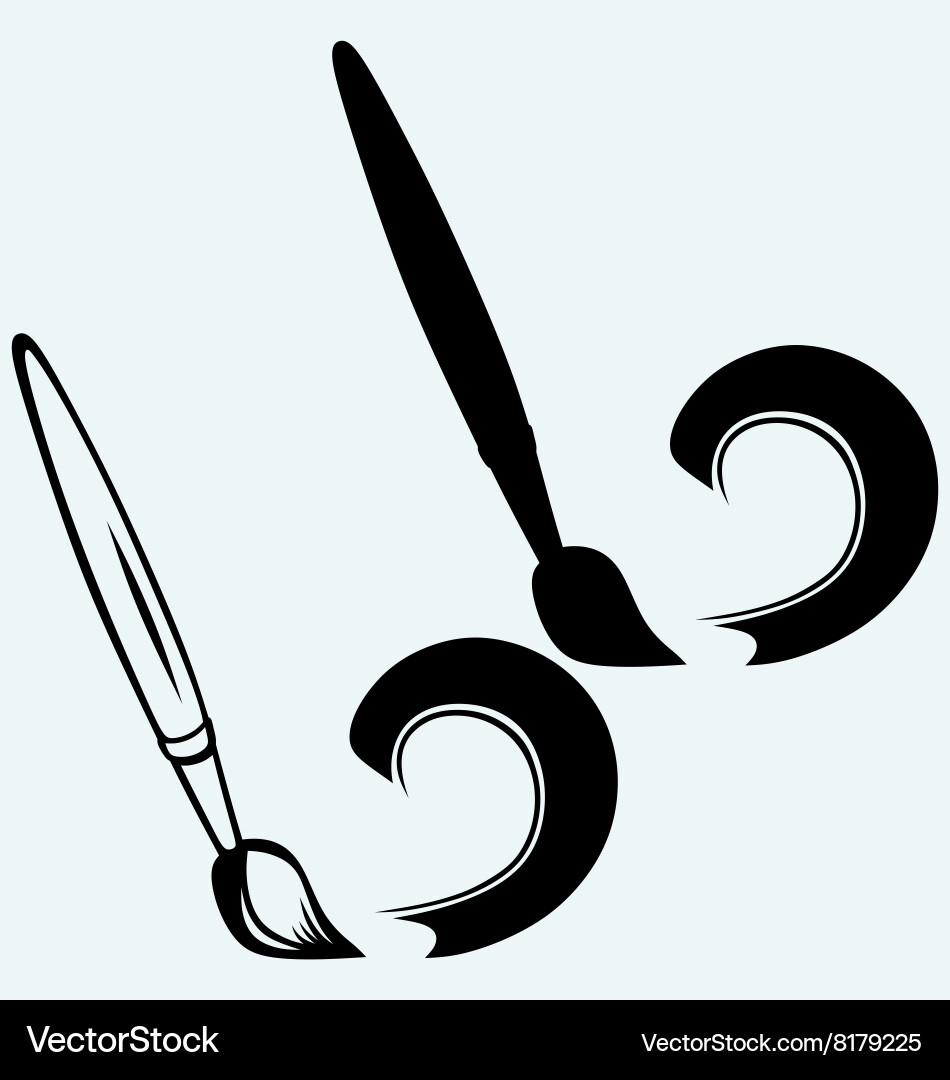 Paint brush Royalty Free Vector Image - VectorStock