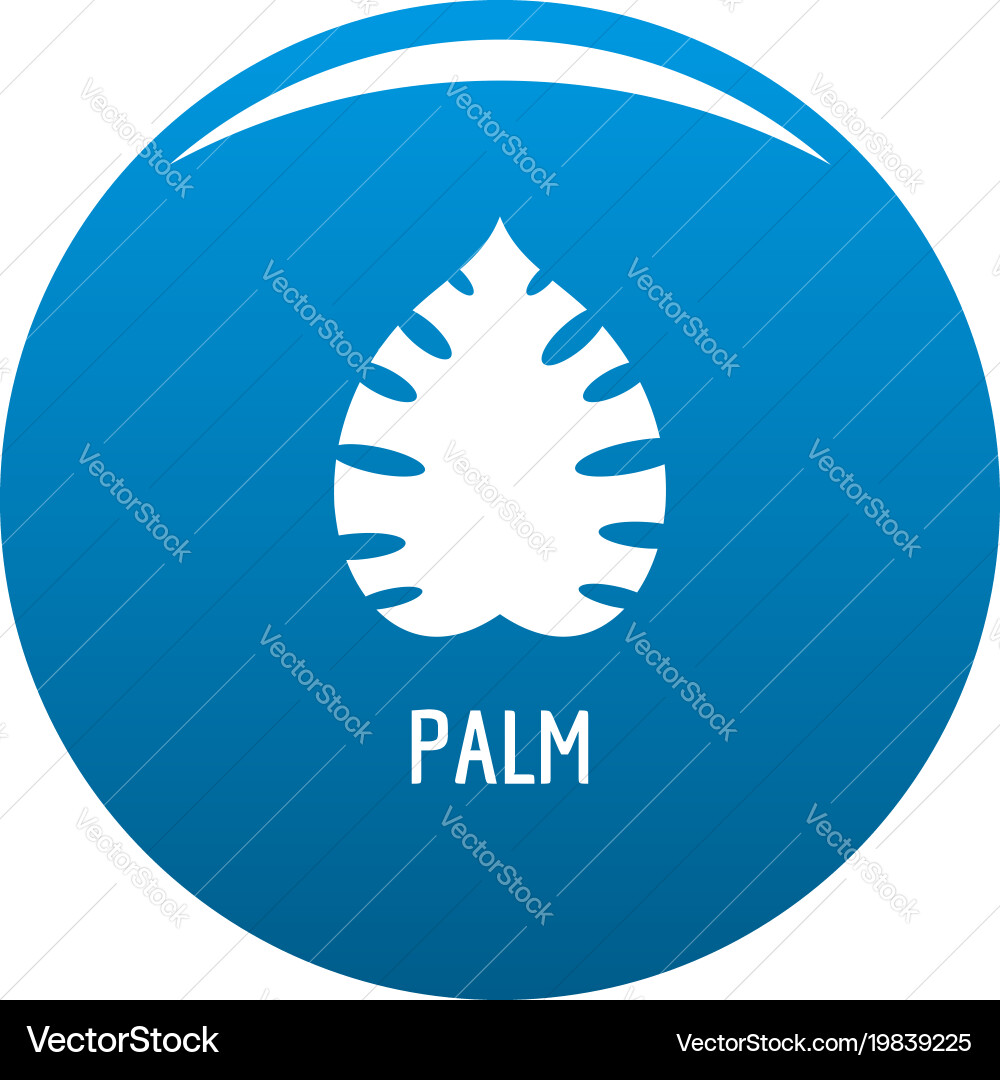 Palmblatt Symbol blau Lizenzfreies Vektorbild