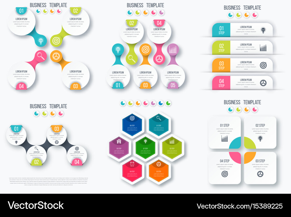 Set with infographics Royalty Free Vector Image
