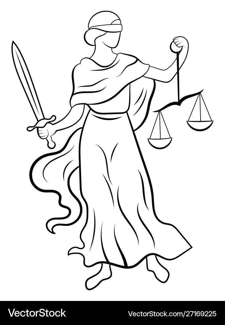 Themis - Goddess of Justice Royalty Free Vector Image