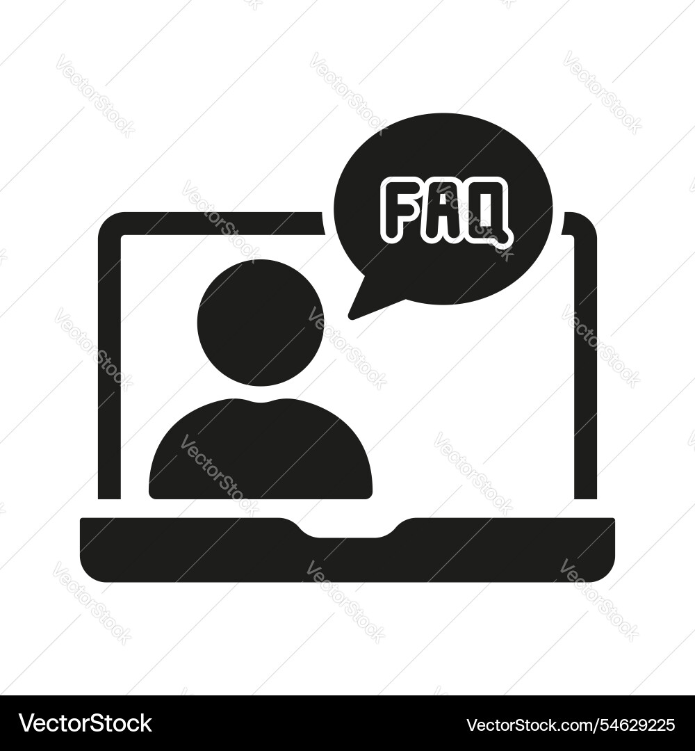 Virtual assistant silhouette symbol person Vector Image