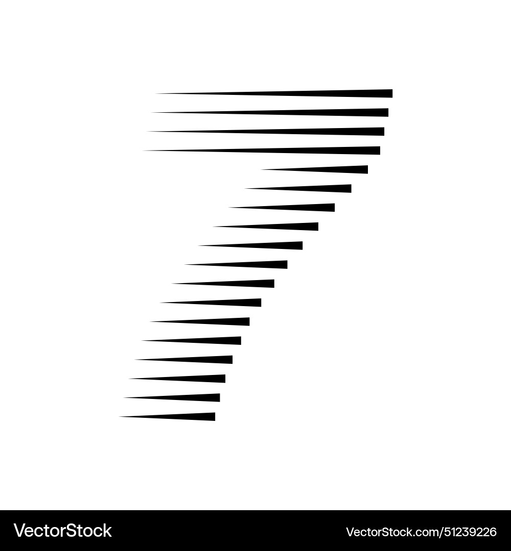 7 number lines logo icon Royalty Free Vector Image