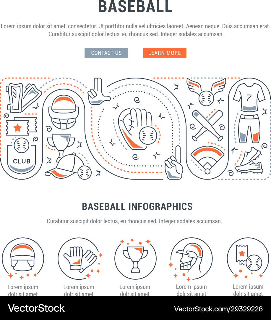 Banner baseball Royalty Free Vector Image - VectorStock