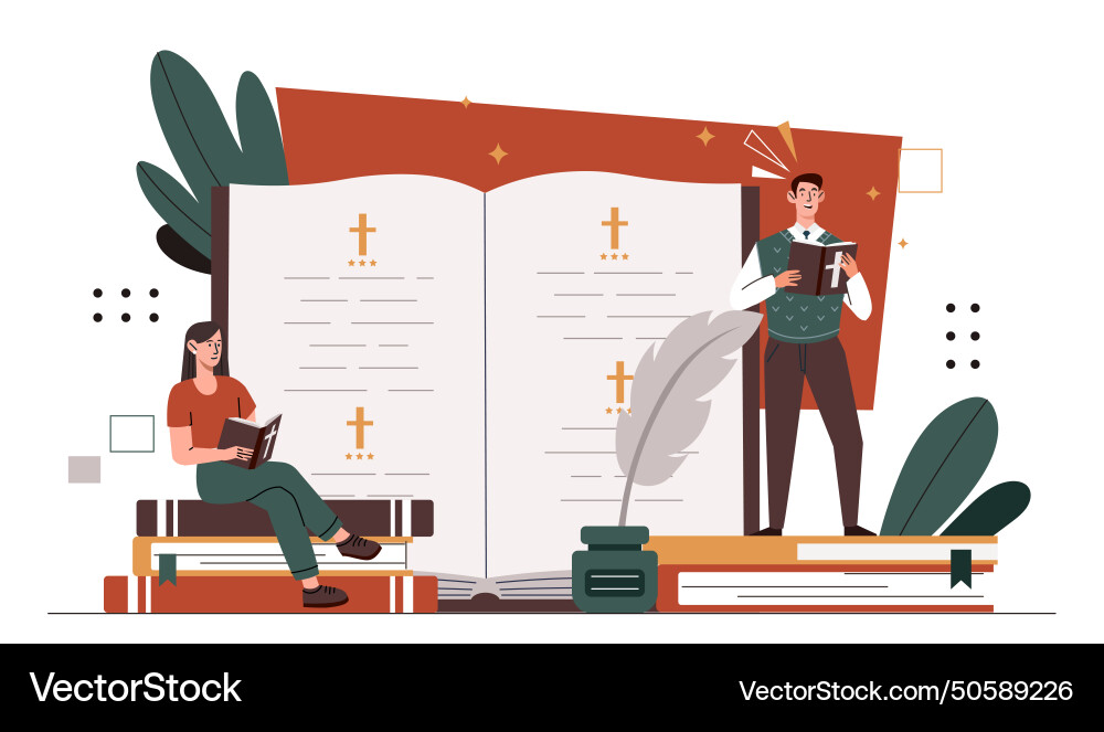 Christ holy bible concept Royalty Free Vector Image