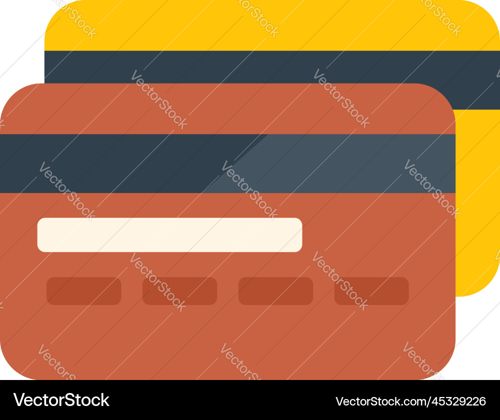 Credit card icon flat interface ui Royalty Free Vector Image