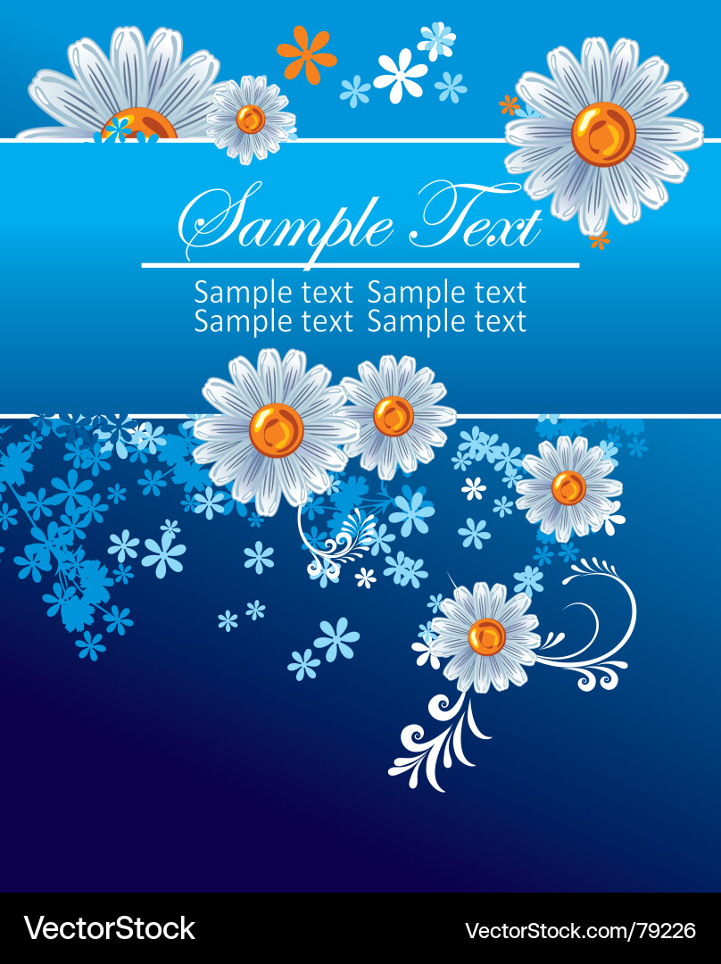 Floral Page Template Royalty Free Vector Image