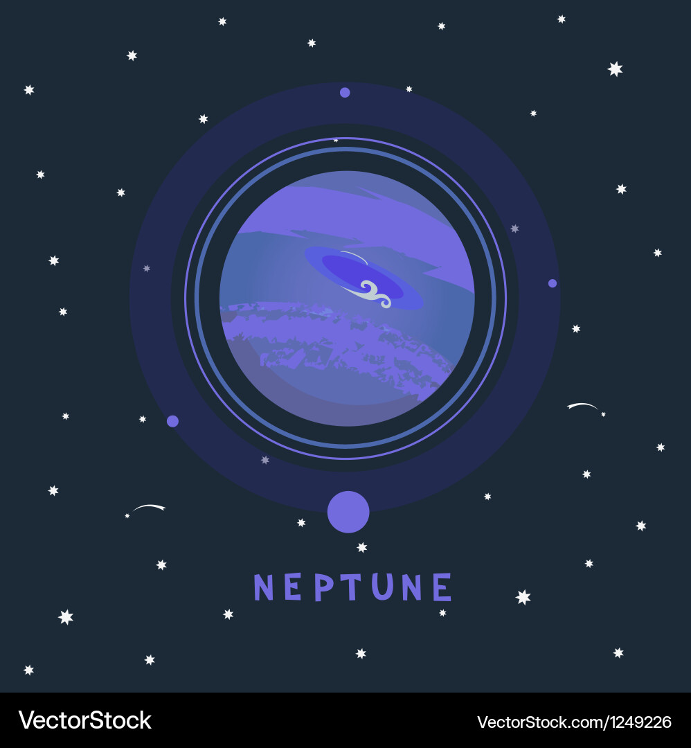 Neptune space view Royalty Free Vector Image - VectorStock