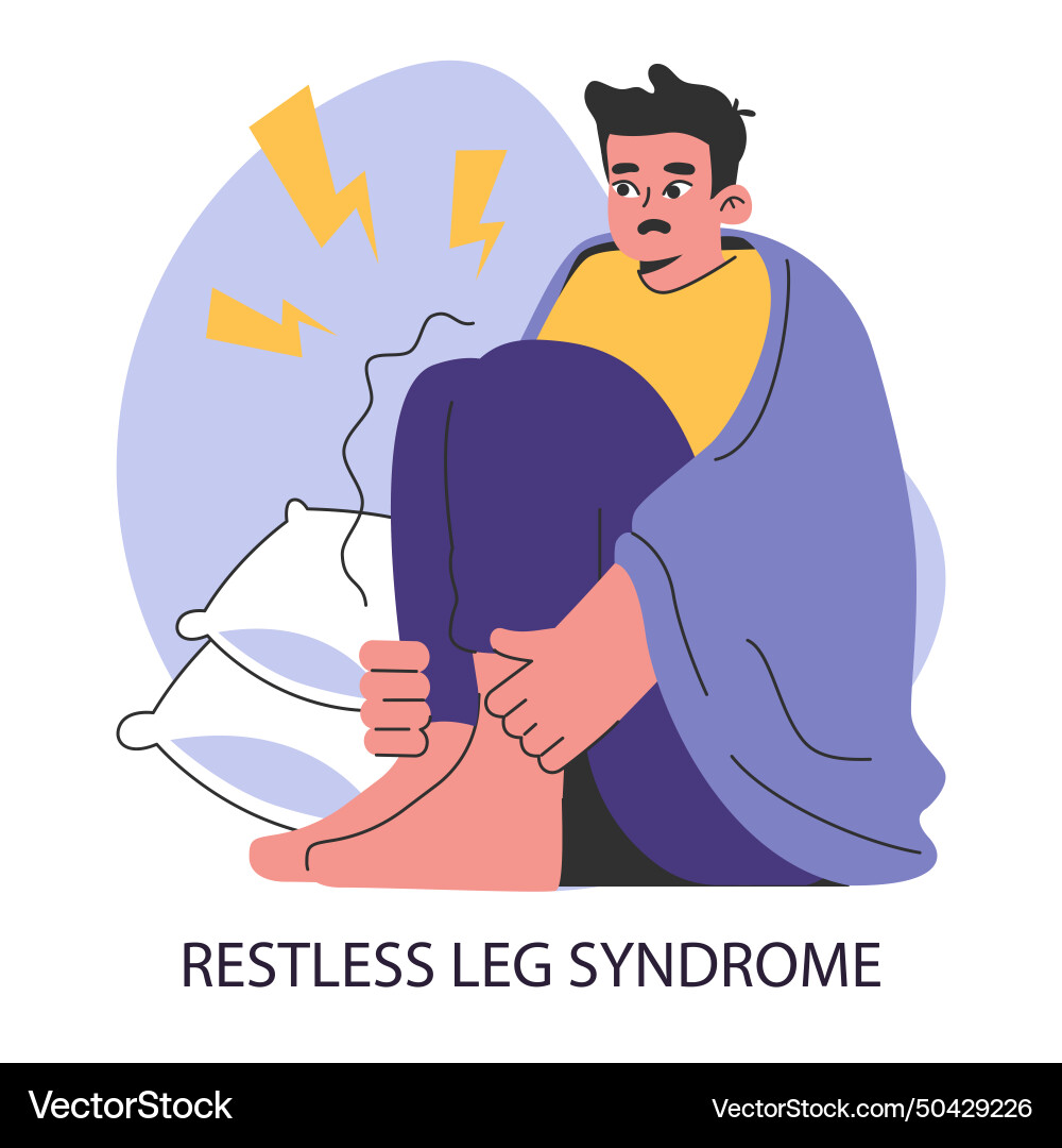 Restless legs syndrome or rls nighttime problem Vector Image