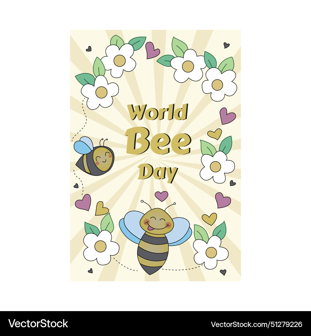 World bee day Royalty Free Vector Image - VectorStock