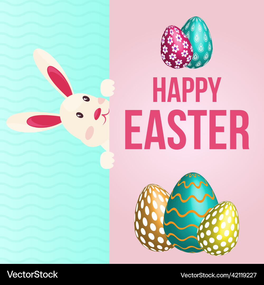 Banner design of happy easter Royalty Free Vector Image
