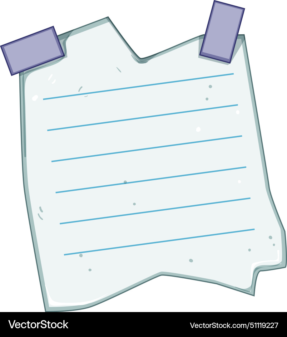 Do pinned torn paper notes cartoon Royalty Free Vector Image