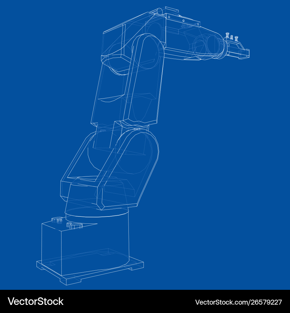 Industrial robot manipulator Royalty Free Vector Image