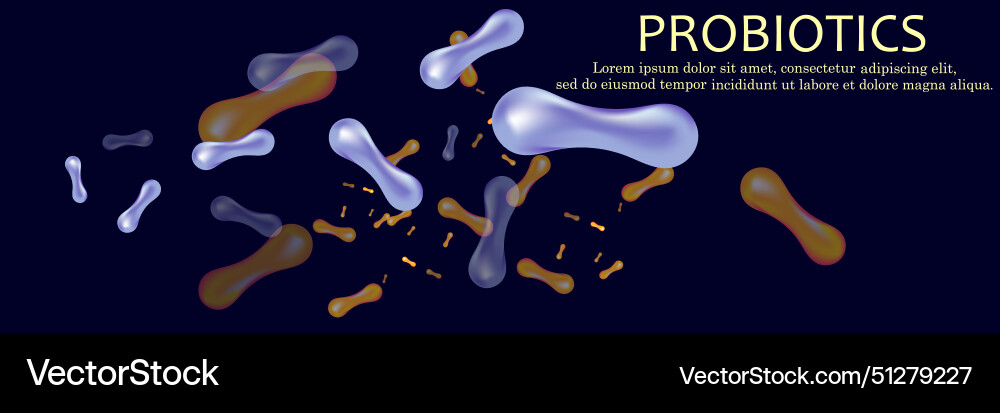 Probiotics bacteria biology Royalty Free Vector Image