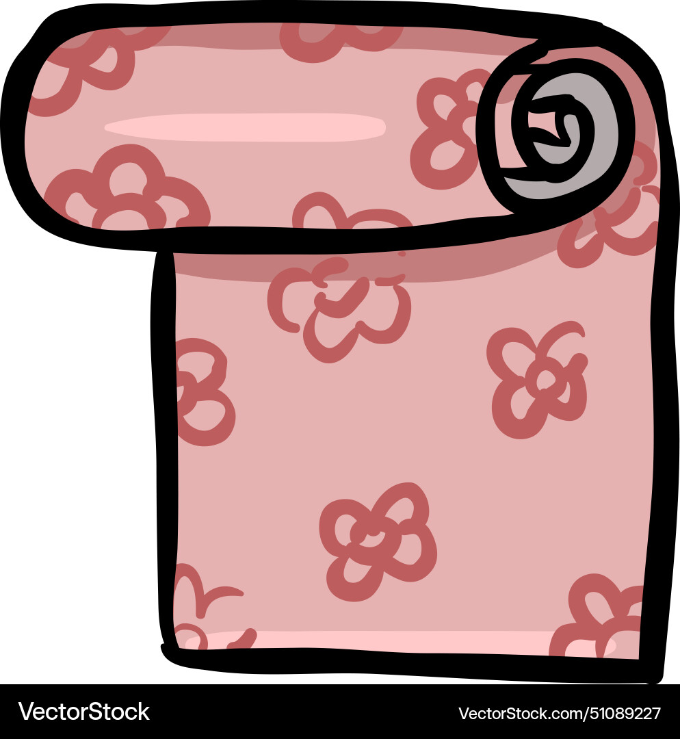 Wallpaper roll - hand drawn doodle icon Royalty Free Vector
