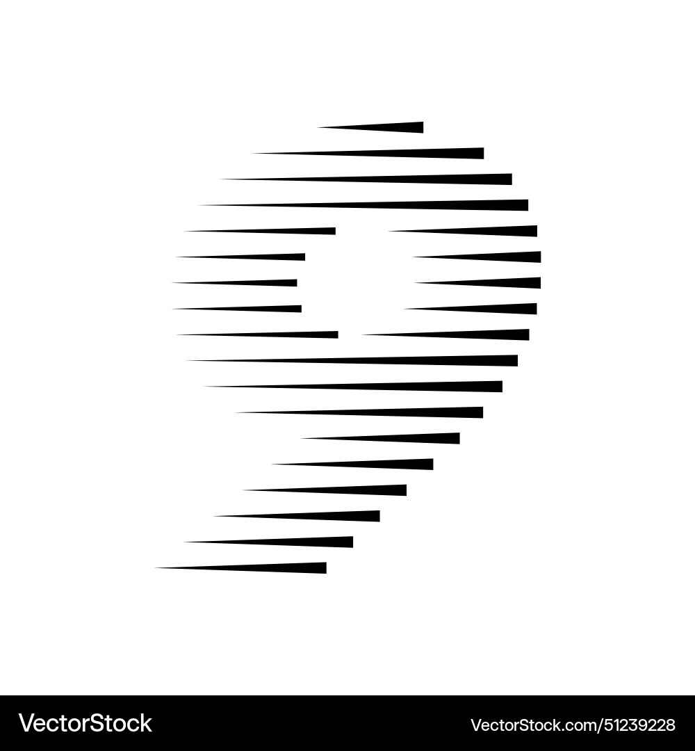 9 number lines logo icon Royalty Free Vector Image