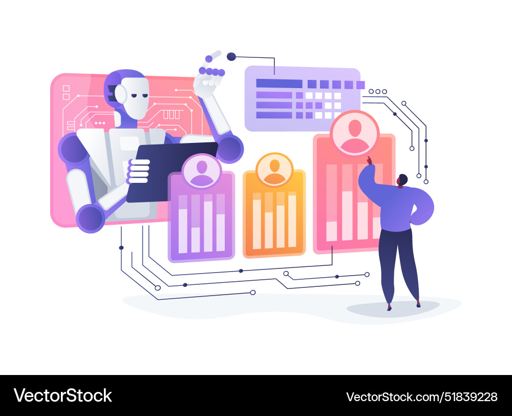 AI Performance Analysis Royalty Free Vector Image