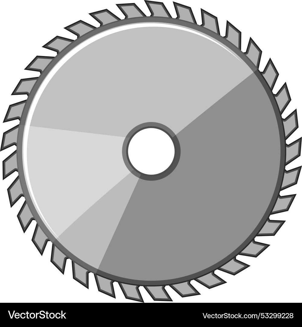Carbide circular saw blade cartoon Royalty Free Vector Image