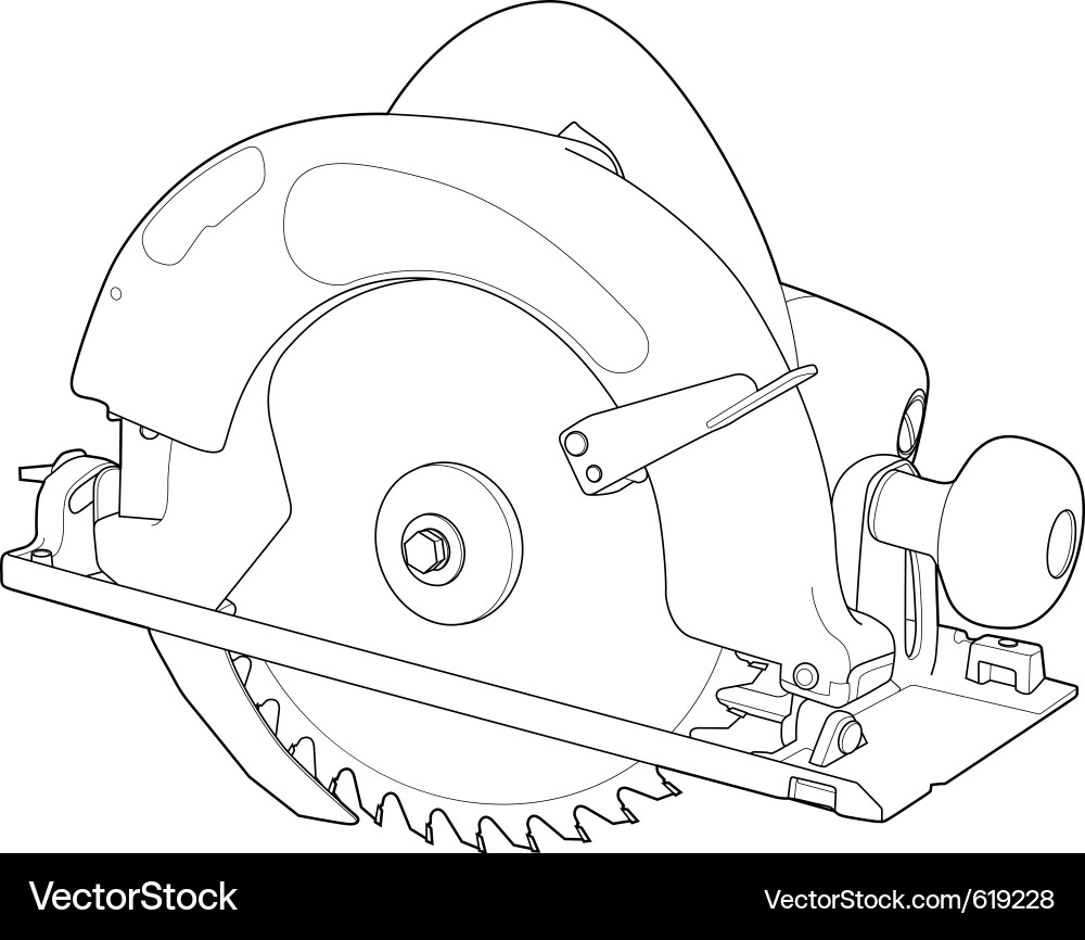 Detailed Circular Saw Royalty Free Vector Image