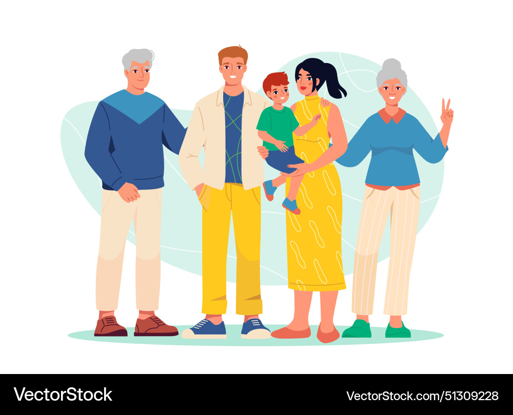 Familly generations concept Royalty Free Vector Image