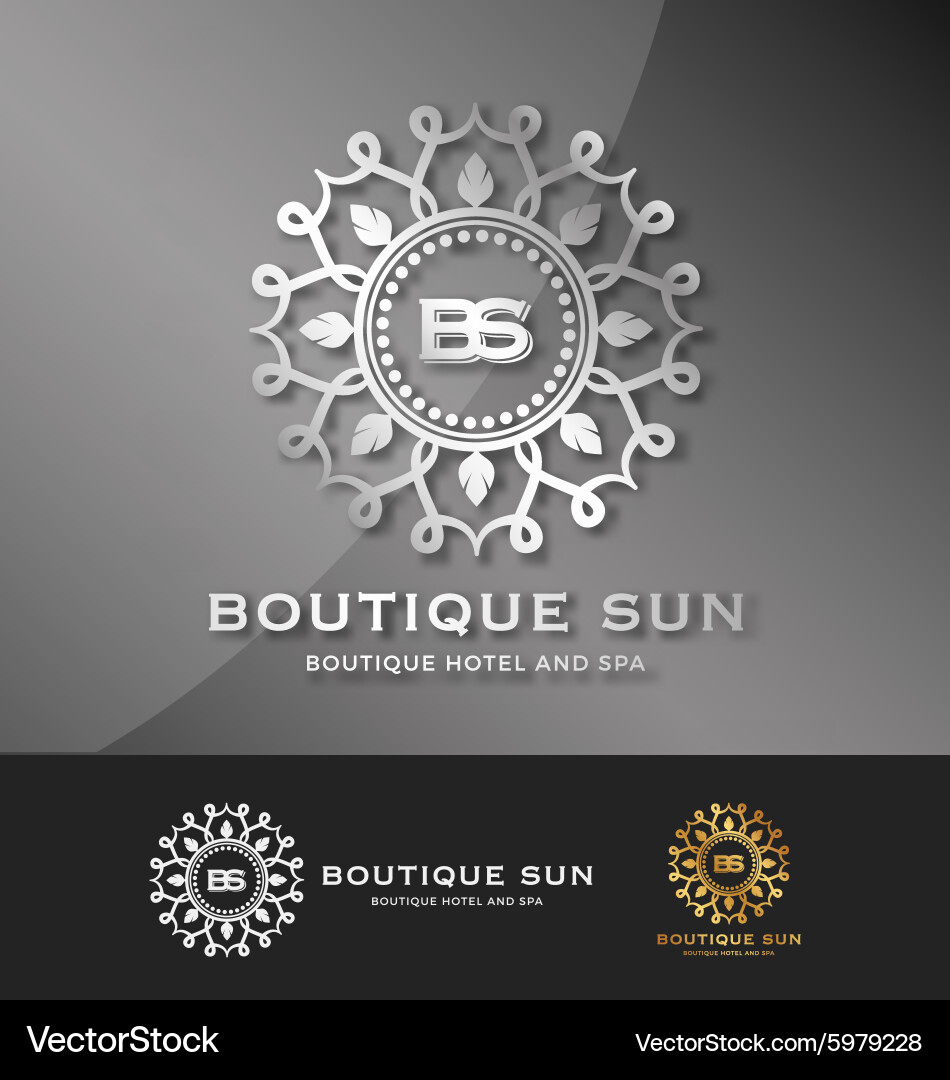 Luxury Hotel & Spa Logo Royalty Free Vector Image