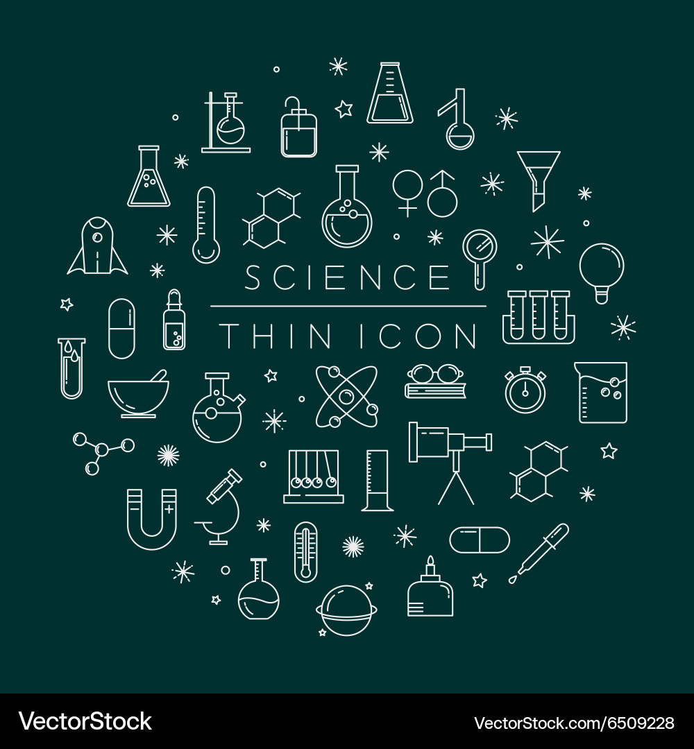 Set of science icons eps10 format Royalty Free Vector Image