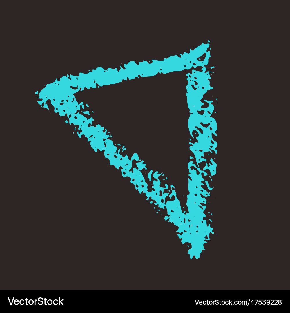 Simple triangle drawn with crayons Royalty Free Vector Image