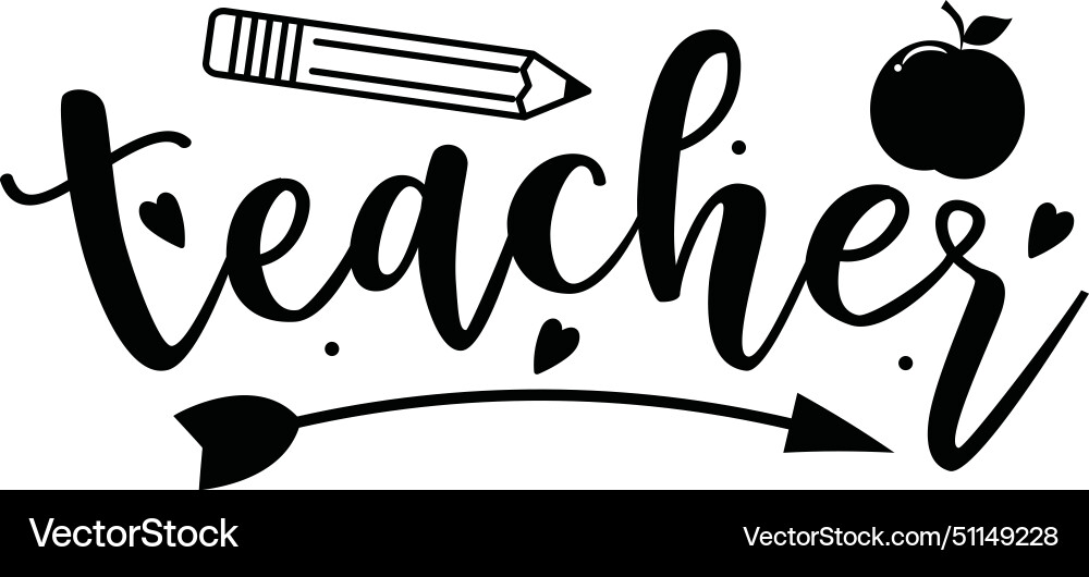 Teacher design on white background Royalty Free Vector Image