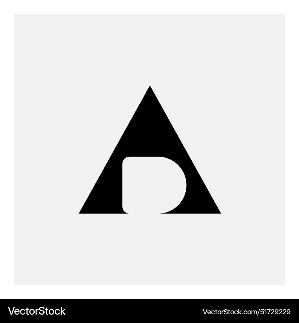 A and d logotype ad - initials monogram logo Vector Image