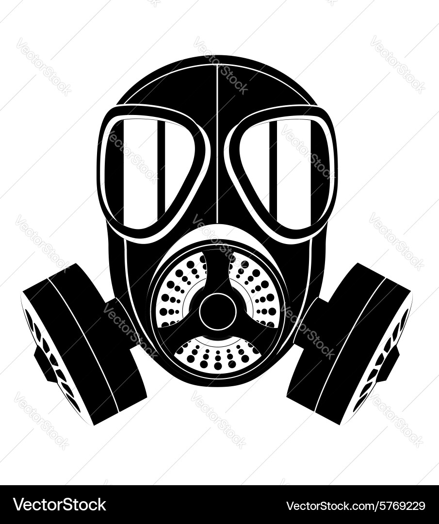 Black Gas Mask Icon Royalty Free Vector Image - VectorStock