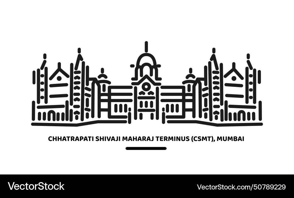 Chhatrapati shivaji maharaj terminus icon csmt Vector Image