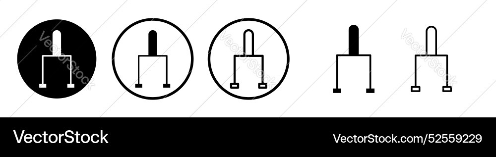 Circuit breaker icon set on white background Vector Image