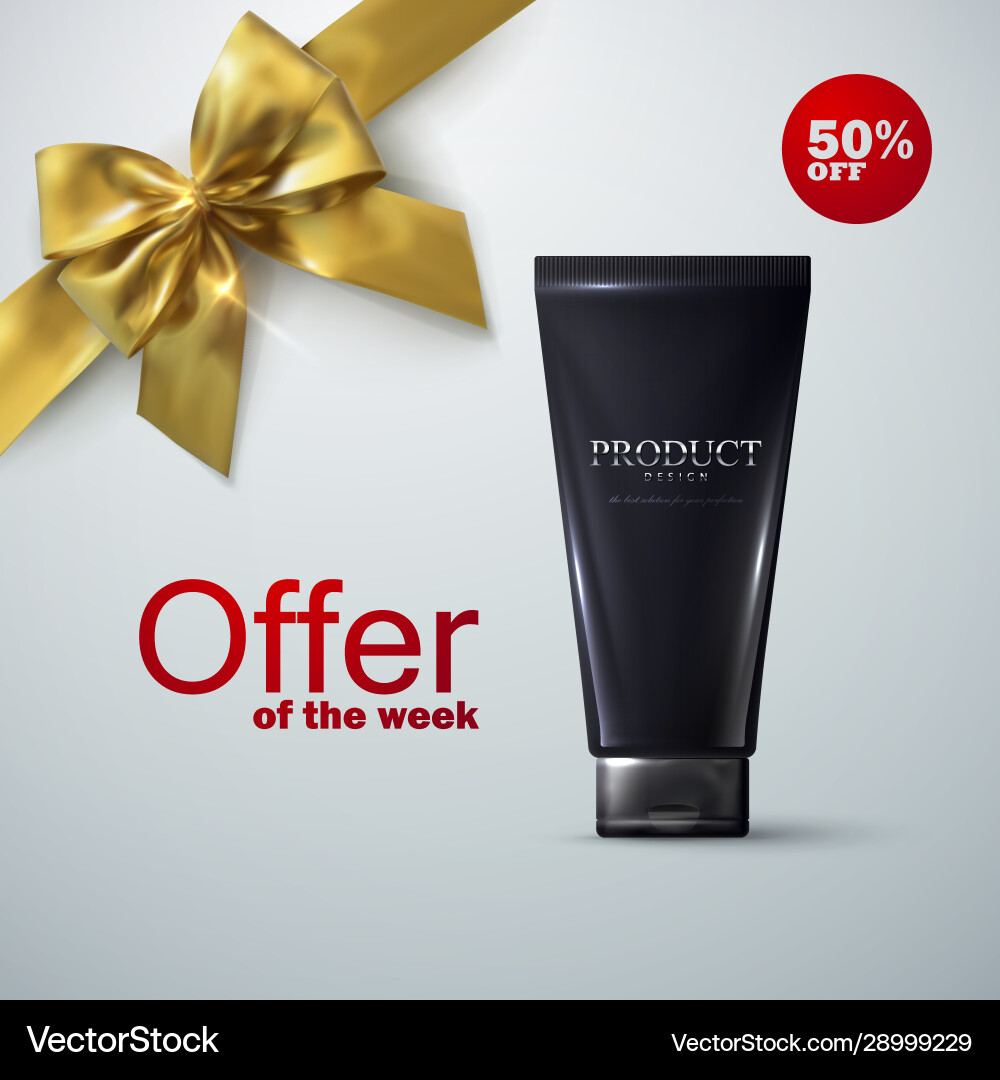 Cosmetics product ads poster template Royalty Free Vector