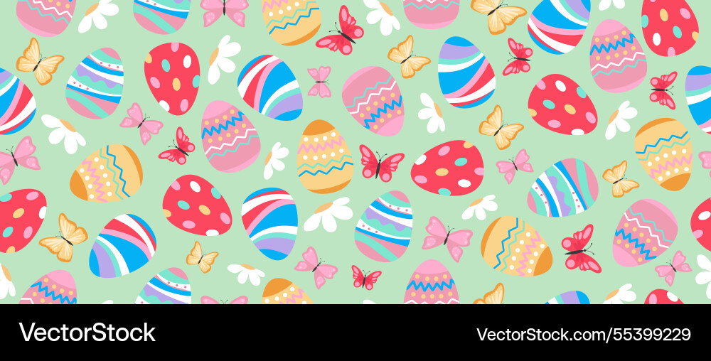 Festive easter seamless background Royalty Free Vector Image