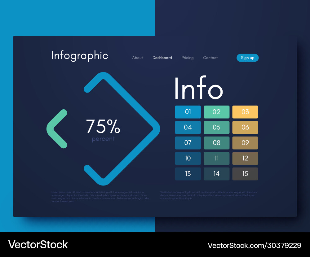 Graphic infographics template for creating mobile Vector Image Graphic infographics template for creating mobile Vector Image