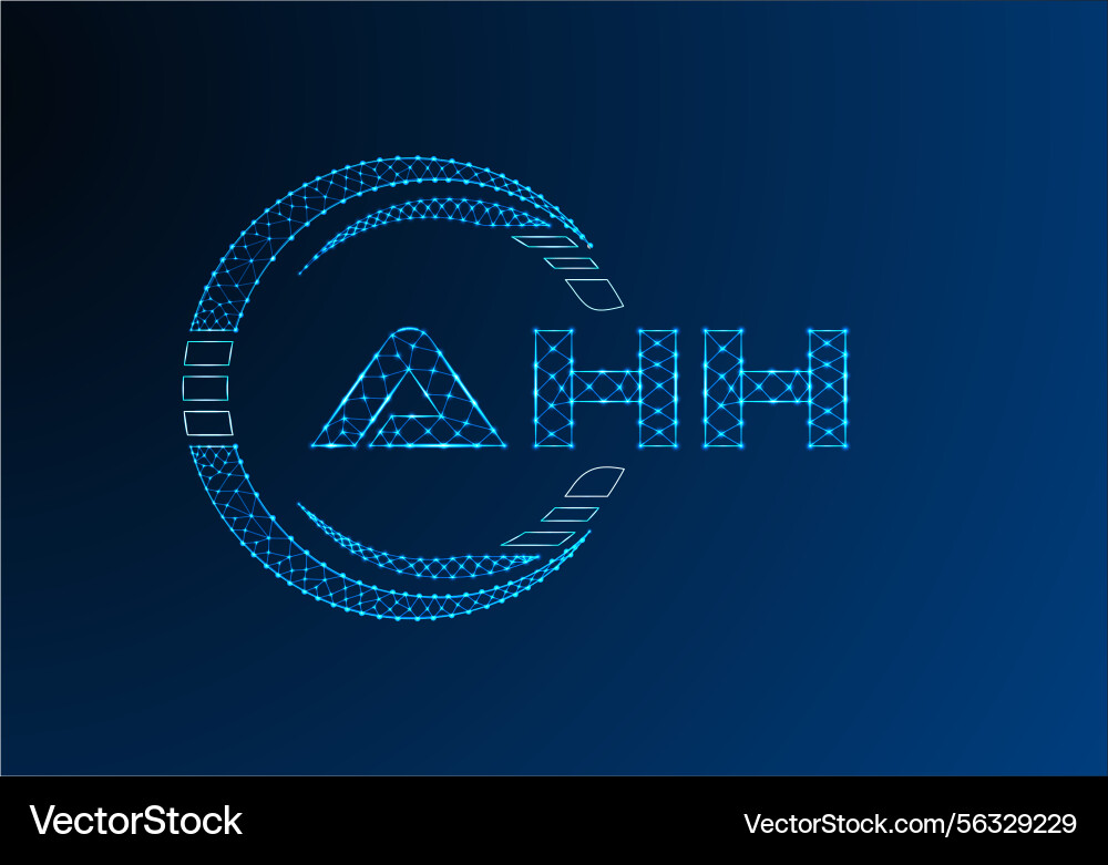 Low Poly Letter AHH Logo Royalty Free Vector Image