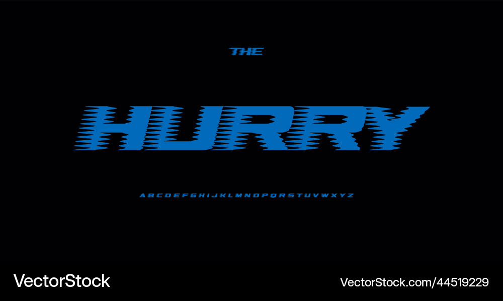 Modern drive font wide letters with dynamic Vector Image