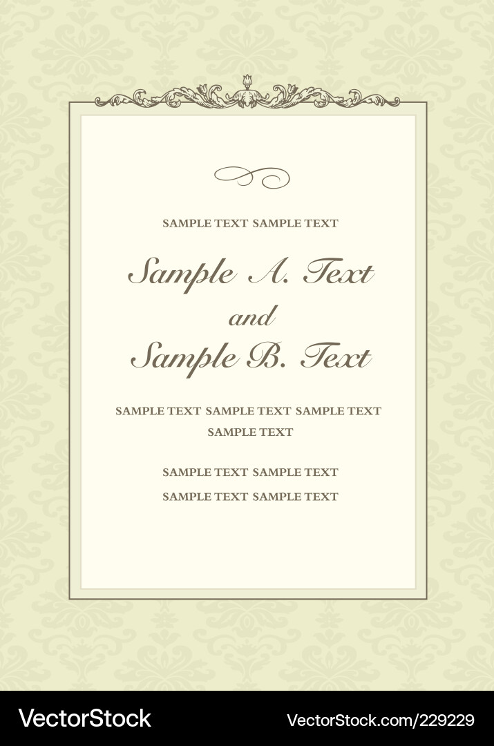 Ornate header frame Royalty Free Vector Image - VectorStock