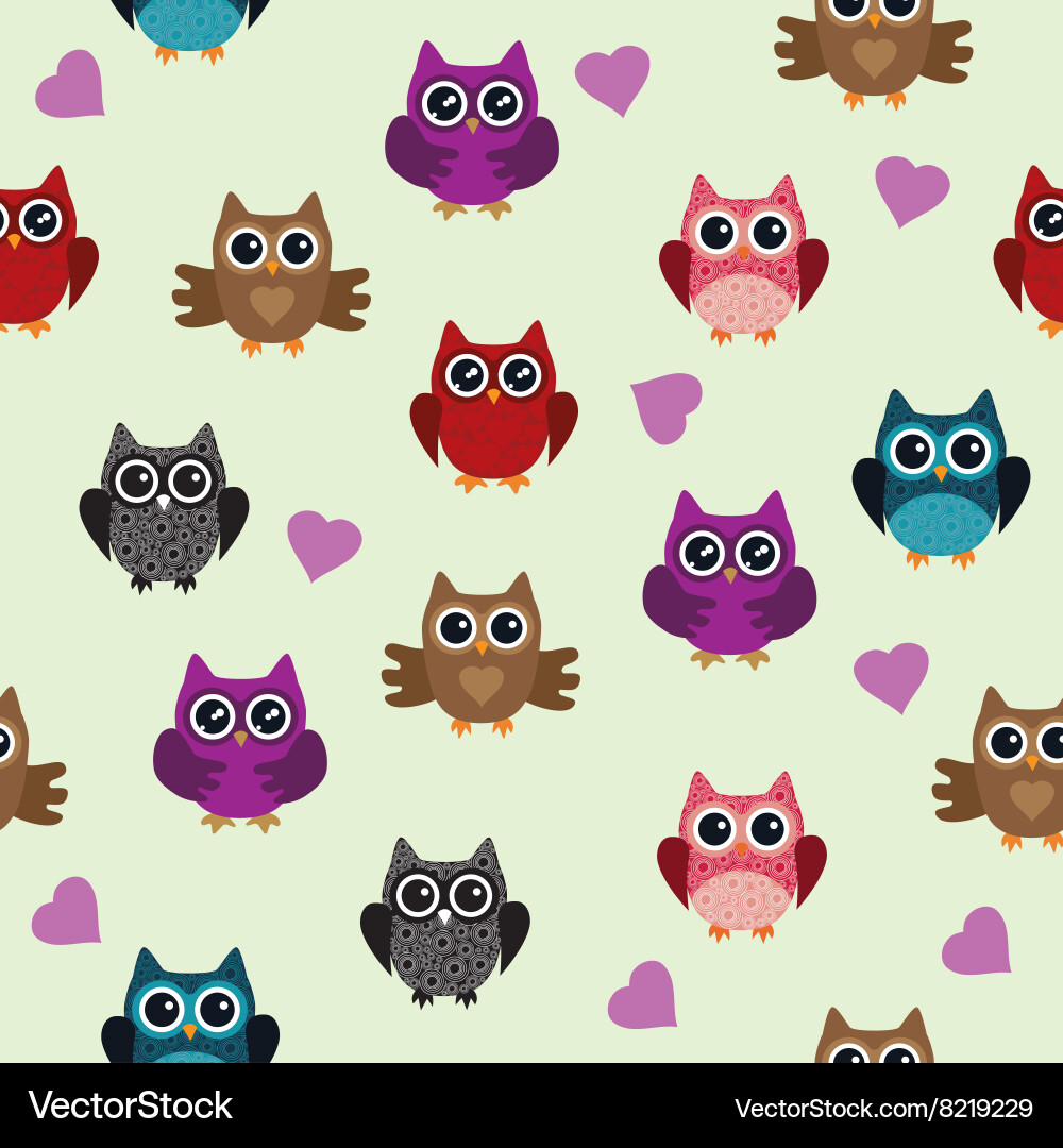 Owl background Royalty Free Vector Image - VectorStock