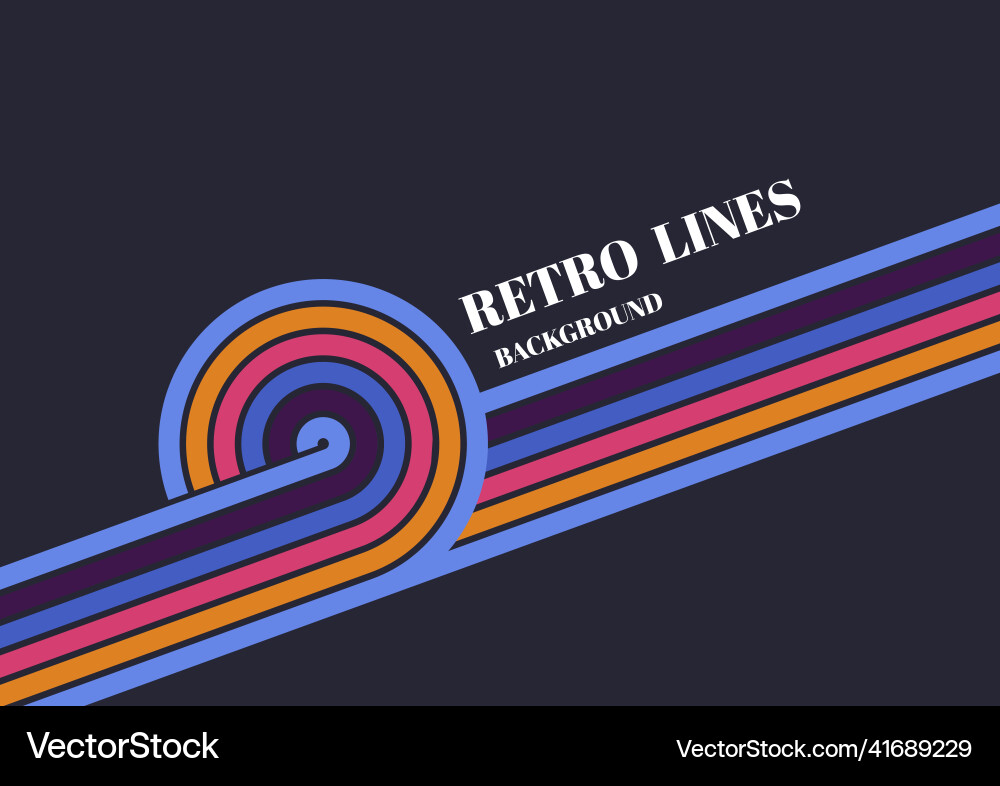 Retro Color Stripes Background Royalty Free Vector Image