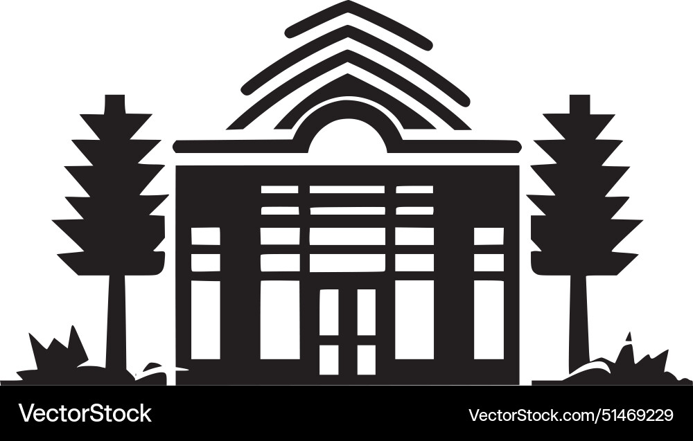 School - minimalist and flat logo Royalty Free Vector Image