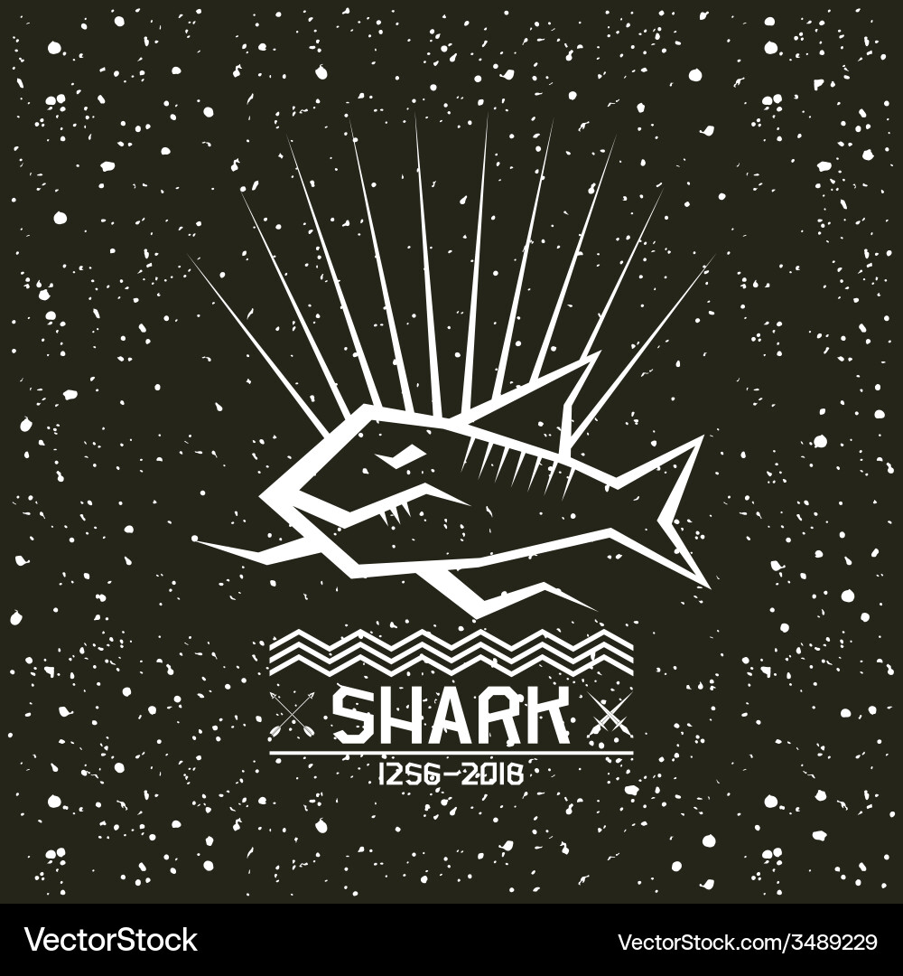 Shark emblem Royalty Free Vector Image - VectorStock