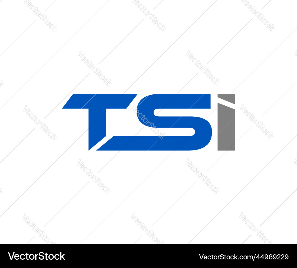 Simple modern letter mark tsi business logo Vector Image